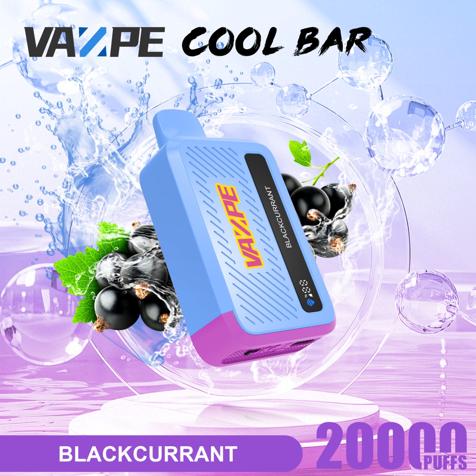 VAZPE Cool Bar 20000 Puffs Disposable Vape - Blackcurrant - VAZPE